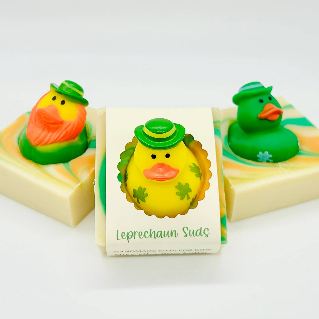 Leprechaun Suds St Patrick Handmade Soap w/Toy for Kids Vegan 4.8 oz