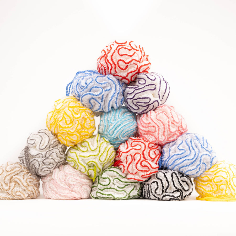 Organic Cotton KNIT POUF Shower Bath Sponge Washcloth Alternative