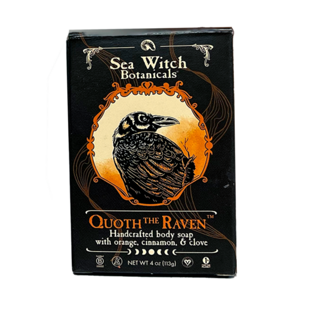 Sea Witch Botanicals Artisan Soap - Quoth the Raven - Charcoal 4 oz
