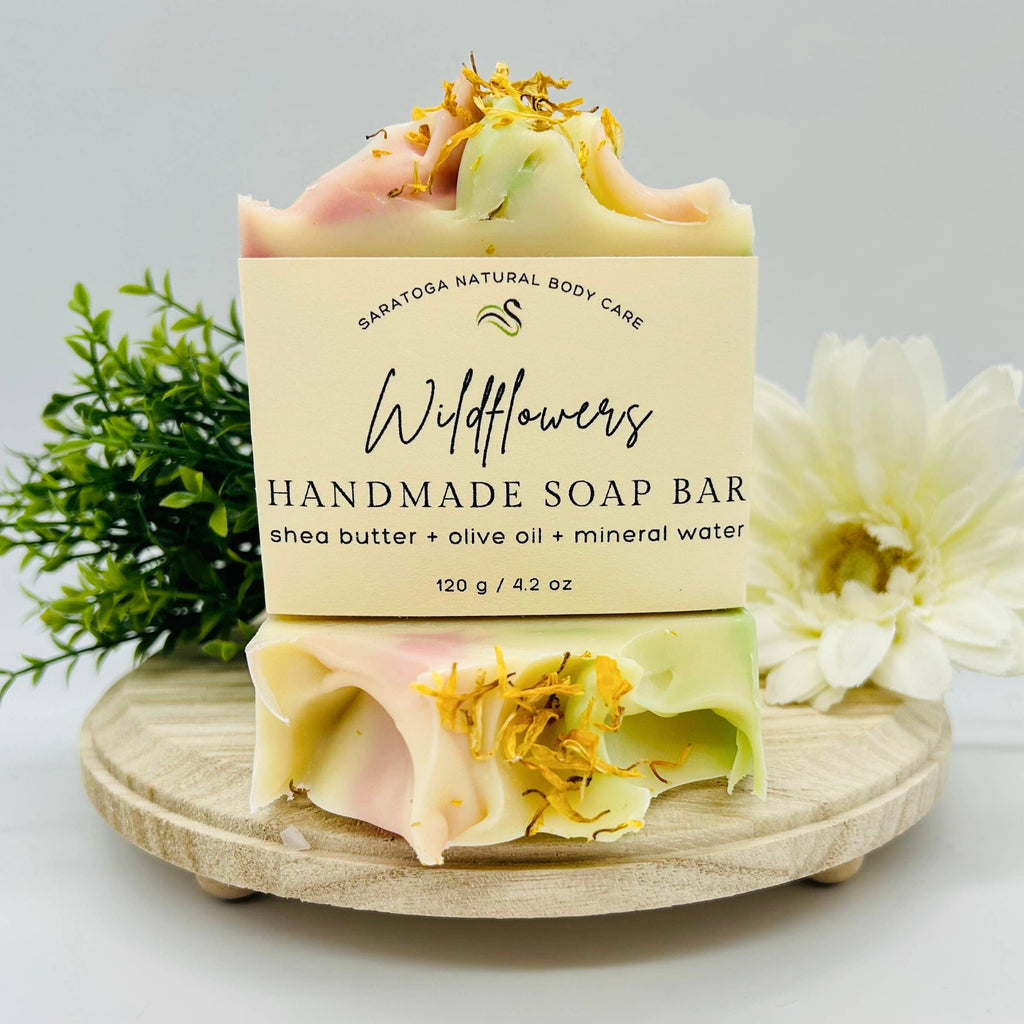 Handmade Vegan WILDFLOWERS Soap With Shea Butter 4.2 oz