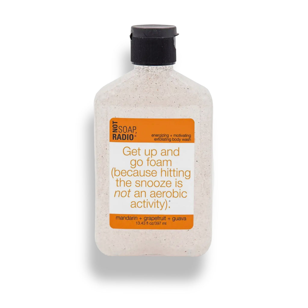 Not Soap Radio Get Up and Go Foam Exfoliating SHOWER Gel 13.4 oz