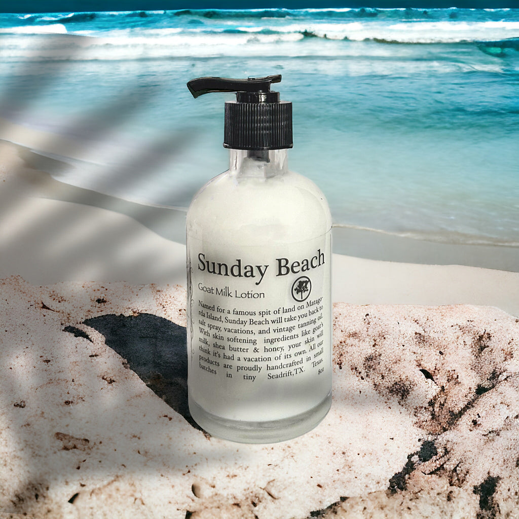 SIMPLIFIED SOAP Goat Milk LOTION Vanilla Jasmine - Sunday Beach 8 oz