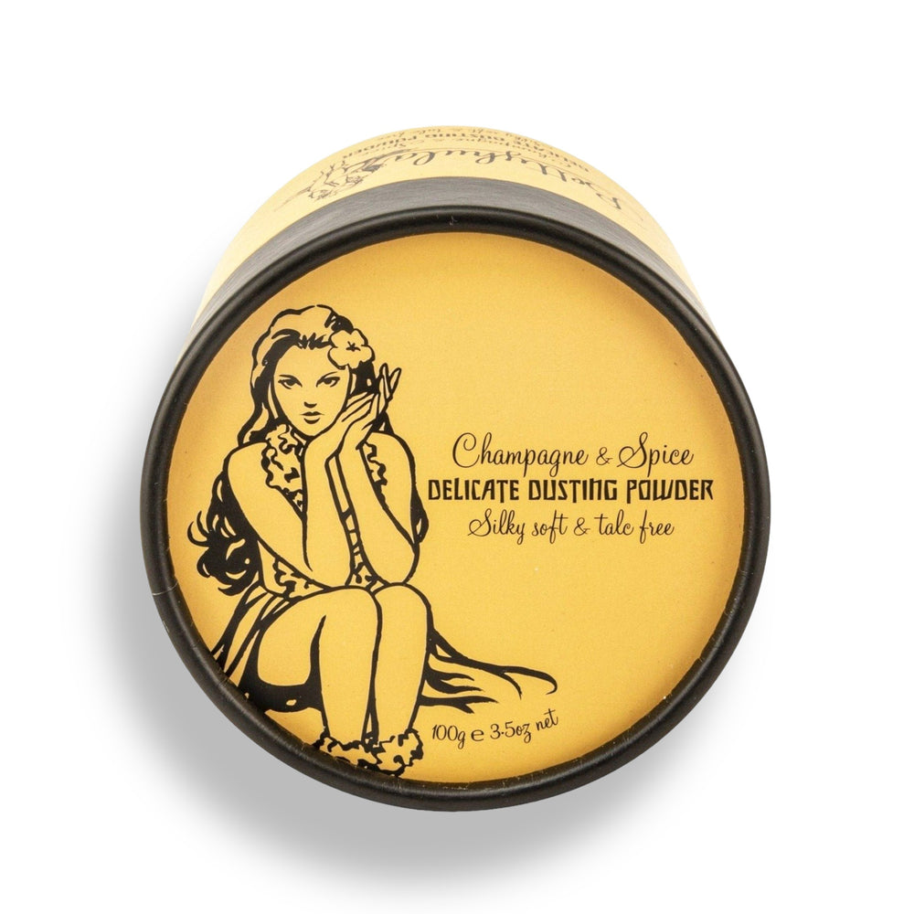 BETTYHULA Champagne & Spice Talc Free Dusting Powder with Puff 3.5 oz