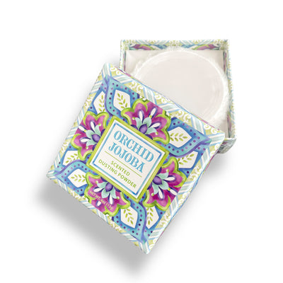 Perfumed, scented body talcum powders, pretty puffs - MerryBath.com