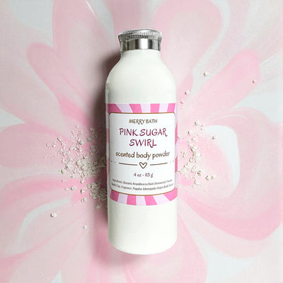 Perfumed, scented body talcum powders, pretty puffs - MerryBath.com