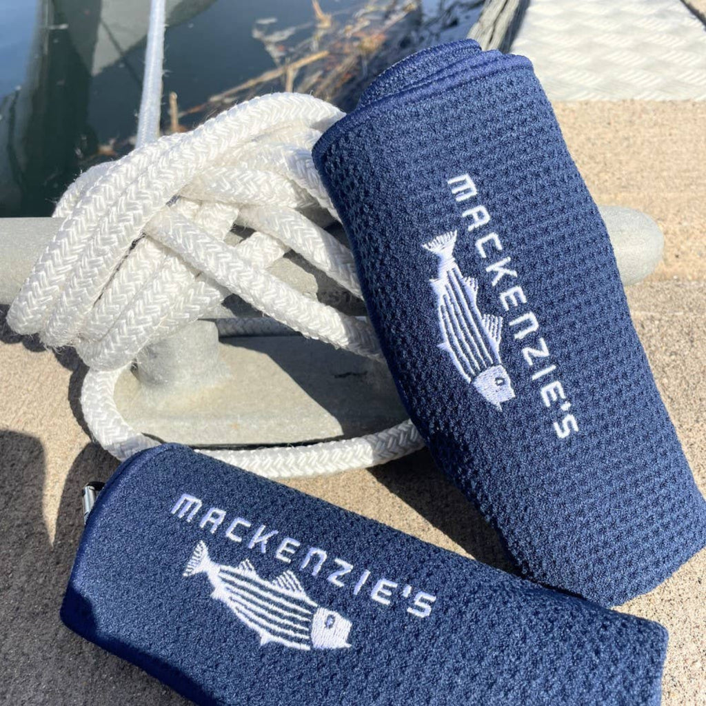 MacKenzie's Fisherman Signature Fishing Towel with Carabiner Clip