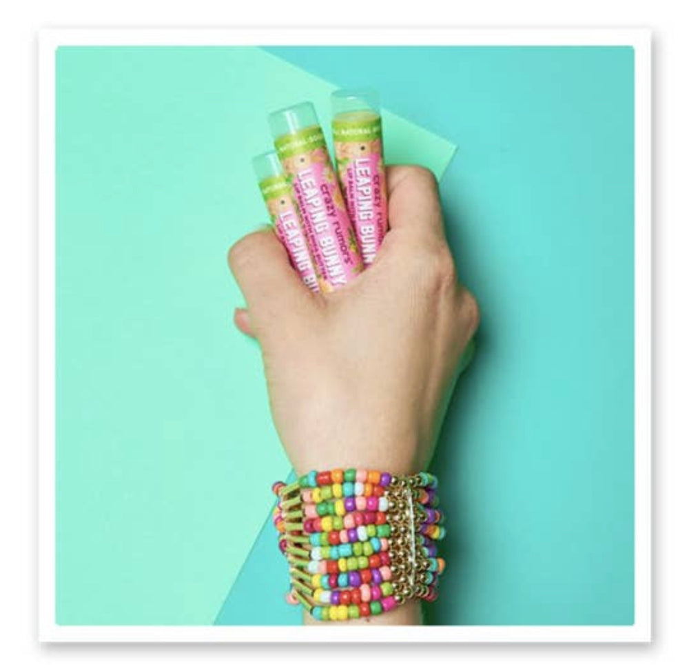 Crazy Rumors Natural Vegan LIP BALM Banana Split Rose Cinnamon 0.15 oz